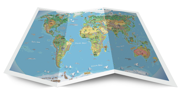 Children's World Map - Eco Kids Planet